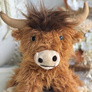Highland Cow Weighted Stuffed Animal 1lb Weighted Stuffed Animal Adults ...