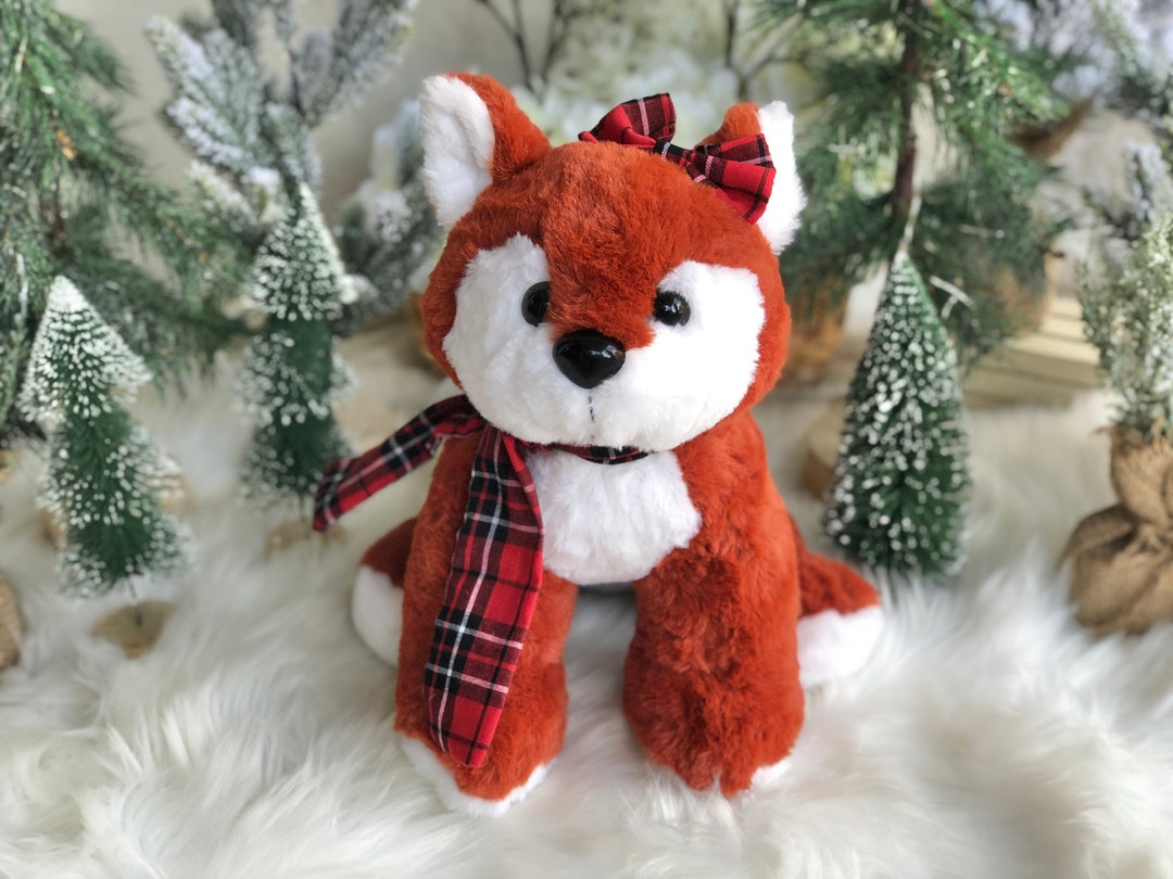 Holiday Fox 2lb Weighted Stuffed Animal: Stress Relief Sensory Plush ...