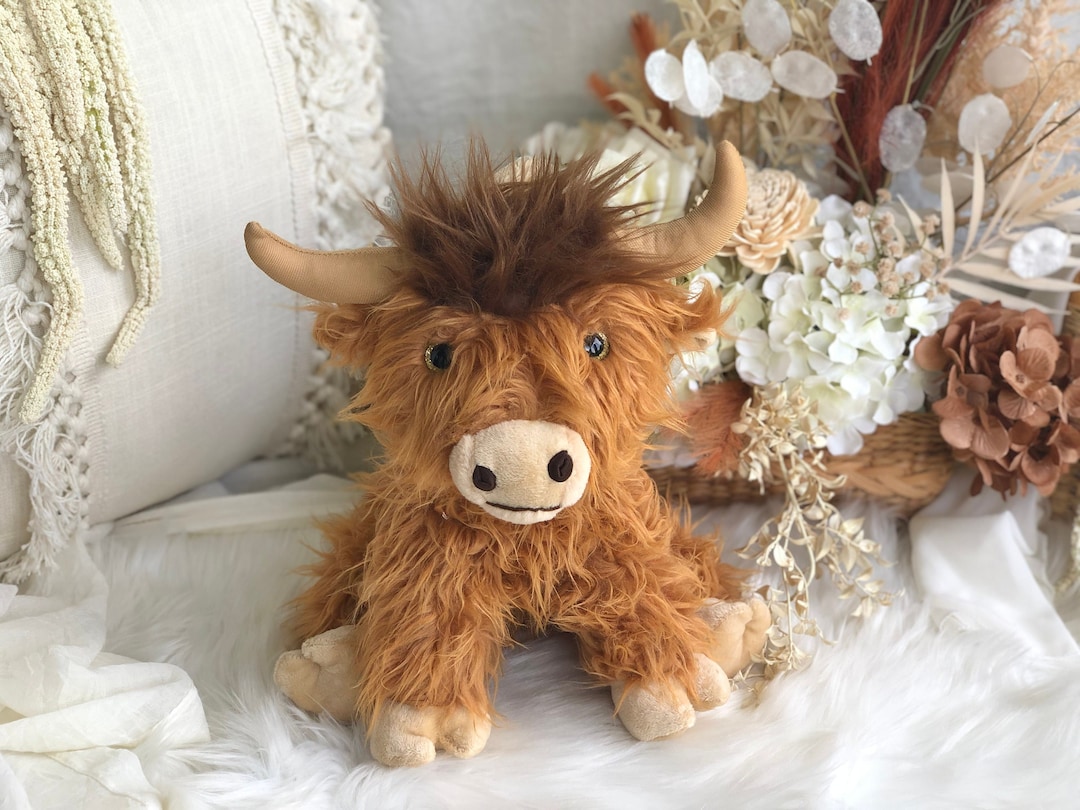 Highland Cow Weighted Stuffed Animal 1lb Weighted Stuffed Animal Adults ...