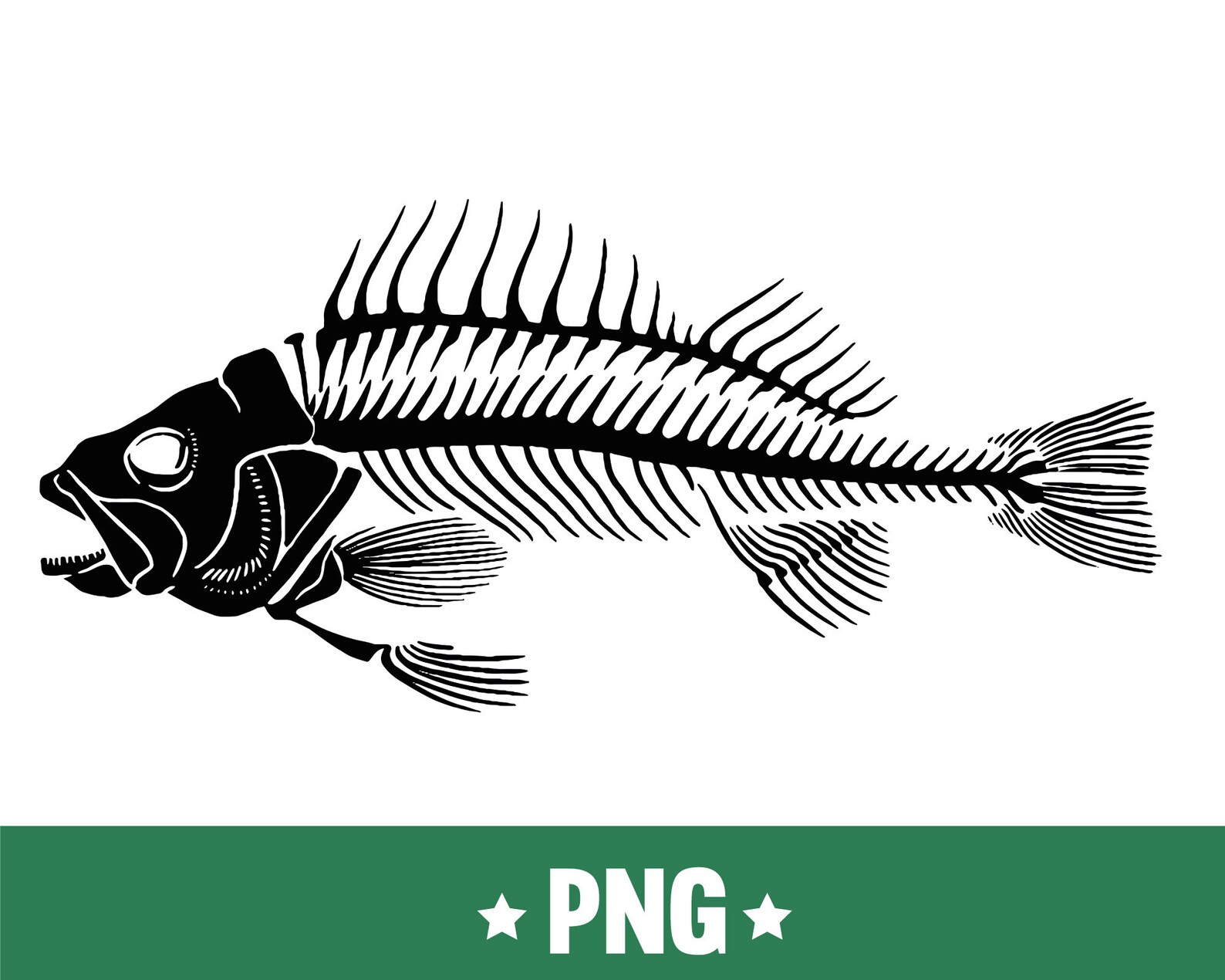 Fish Bone Png, Piranha Png, Skeleton Fish Png, Vector Cut File for ...