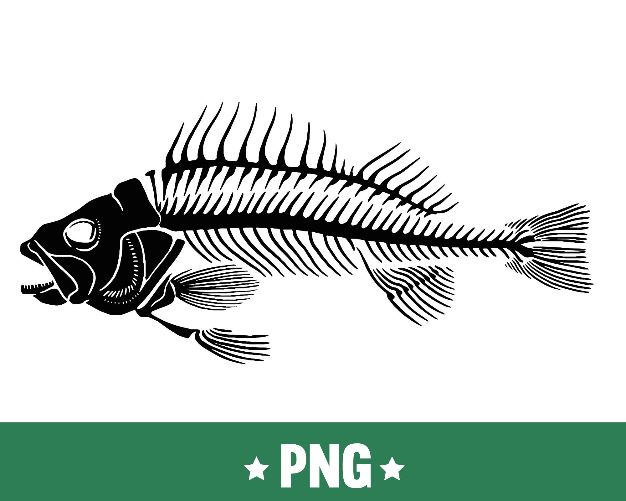 Fish Bone Png, Piranha Png, Skeleton Fish Png, Vector Cut File for ...