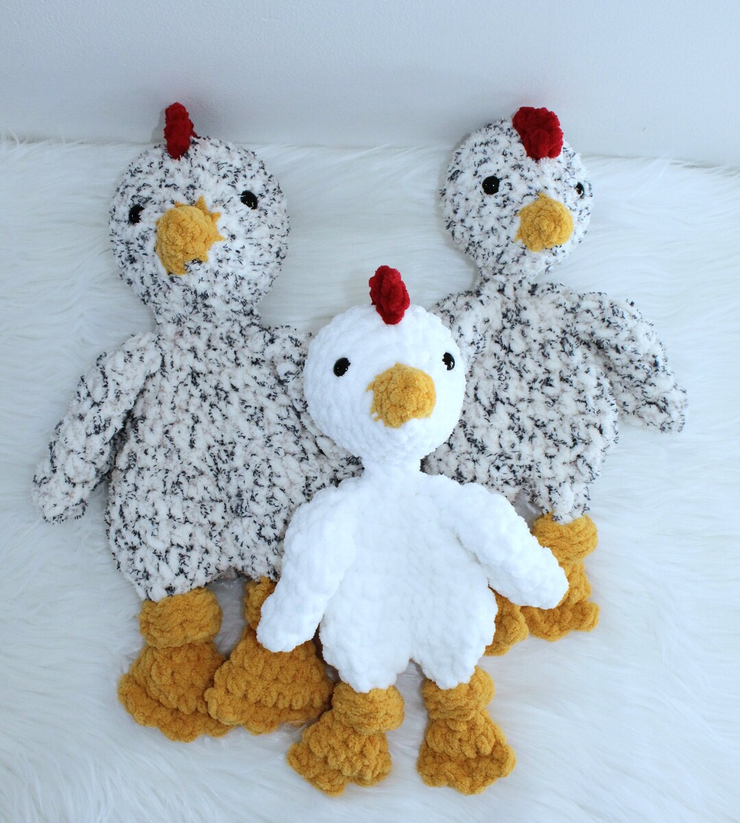 Chicken Snuggler, Chicken Lovey, Chickie Chick Mini Snuggler, Crocheted ...