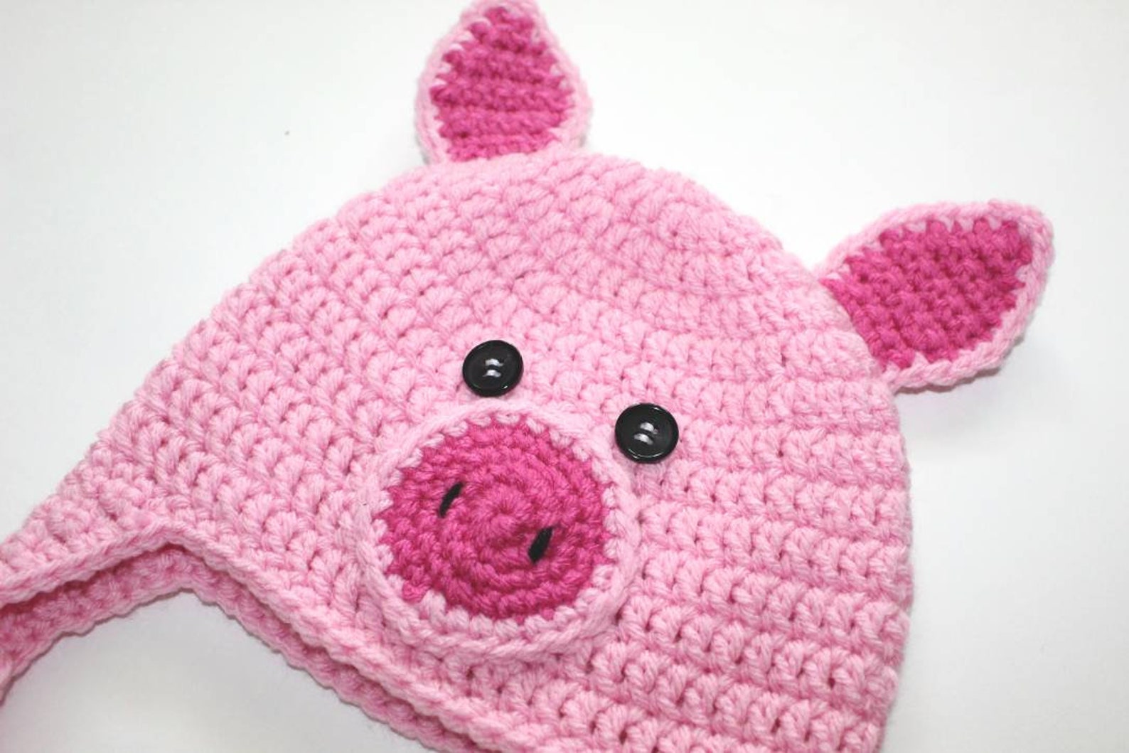 Crocheted Pig Hat Crochet Animal Hat Baby Winter Beanie - Etsy