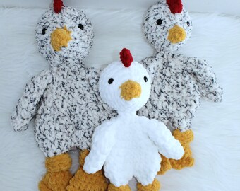 Custom Crocheted Chicken Lovey Crochet Chick Chicken Snuggler Baby ...