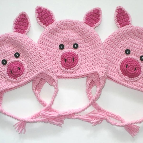 Crochet Pig Hat - Etsy