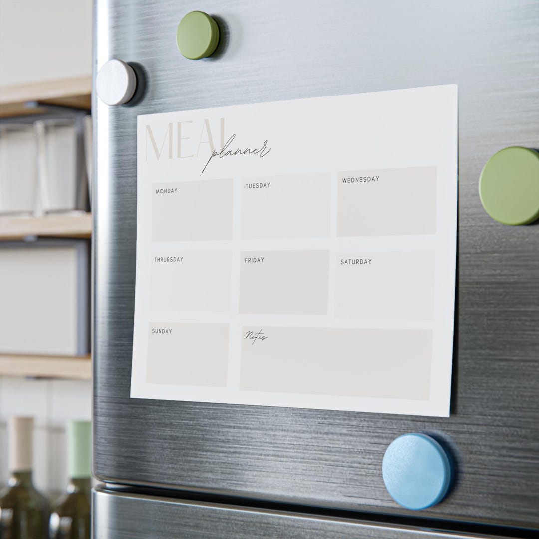 Neutral Weekly Planner Post-it Notes | Weekly Layout Sticky Pads ...