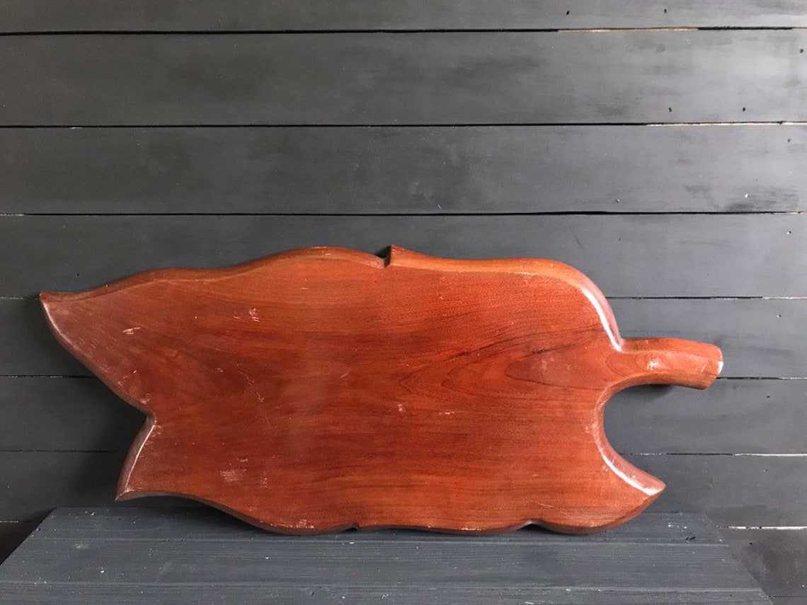 Vintage Wood Serving Tray Large Wood Tray Centerpiece - Etsy