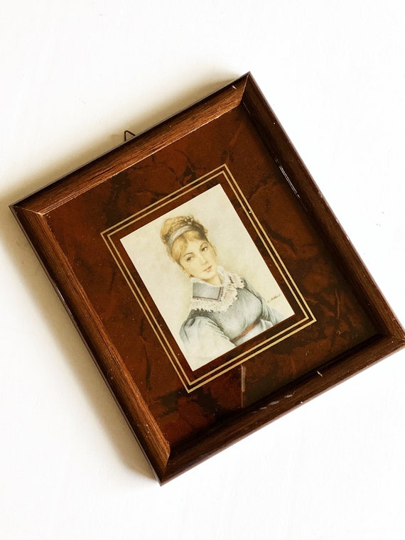 Regency Era Female Portrait Vintage Framed Print Made in | Etsy