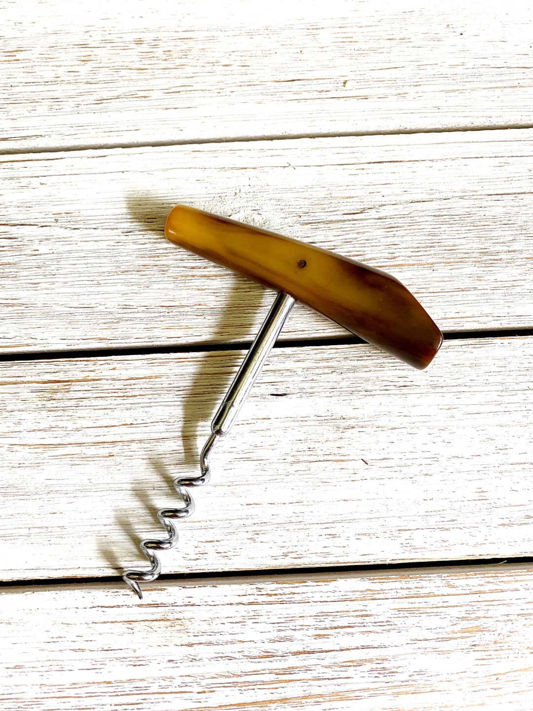 VINTAGE Corkscrew With Bakelite Handle Mancave Barware Circa Mid ...