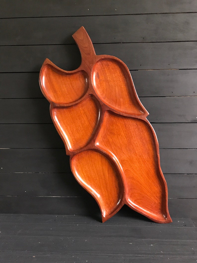 Vintage Wood Serving Tray Large Wood Tray Centerpiece - Etsy