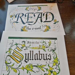 Office Salt Trilogy Calligraphy Digital Prints - Etsy