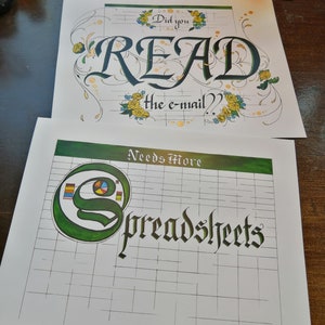 Office Salt Trilogy Calligraphy Digital Prints - Etsy