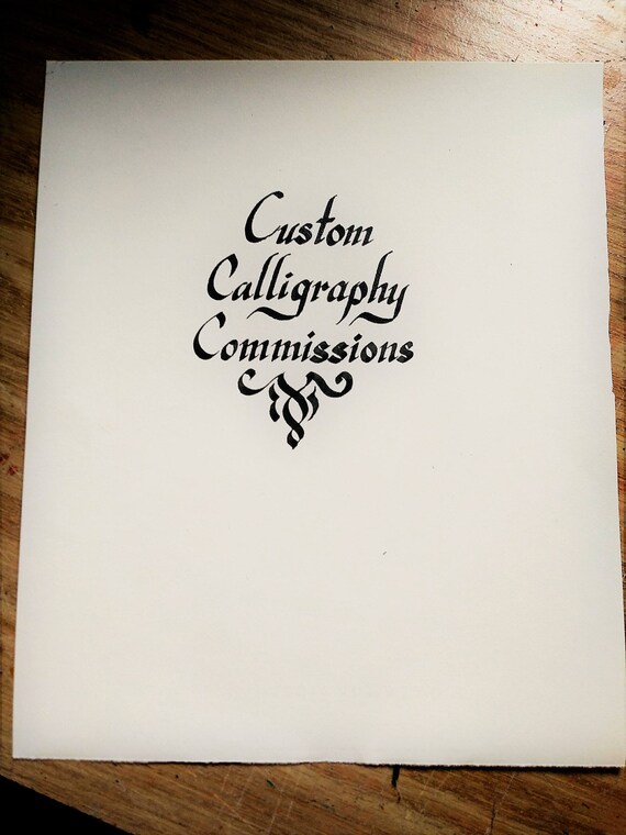 Custom Calligraphy Commissions | Etsy