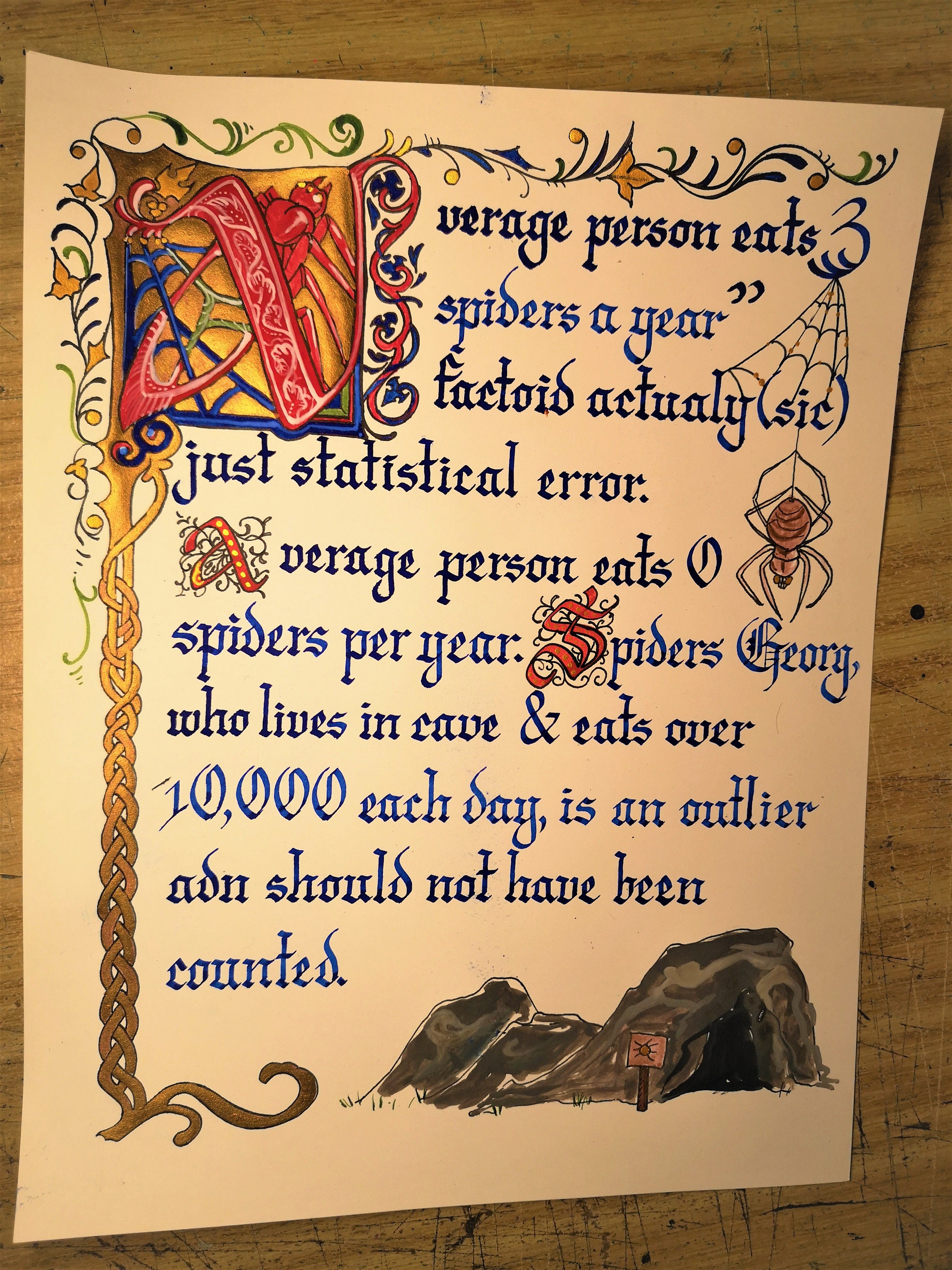 Spiders Georg Meme Calligraphy Prints | Etsy Canada