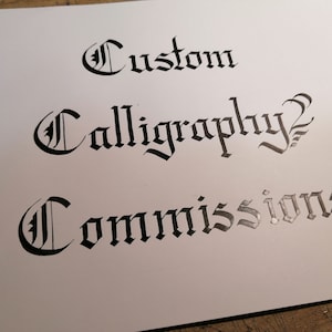 Custom Calligraphy Commissions - Etsy