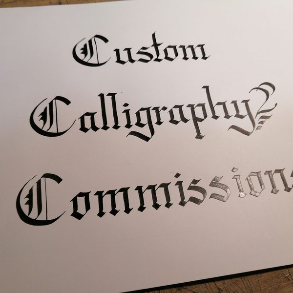 Custom Calligraphy - Etsy