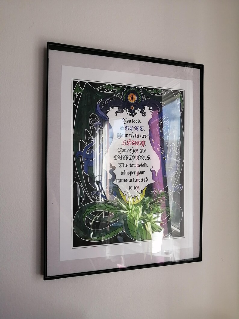 Eldritch Self-affirmations Calligraphy Print - Etsy