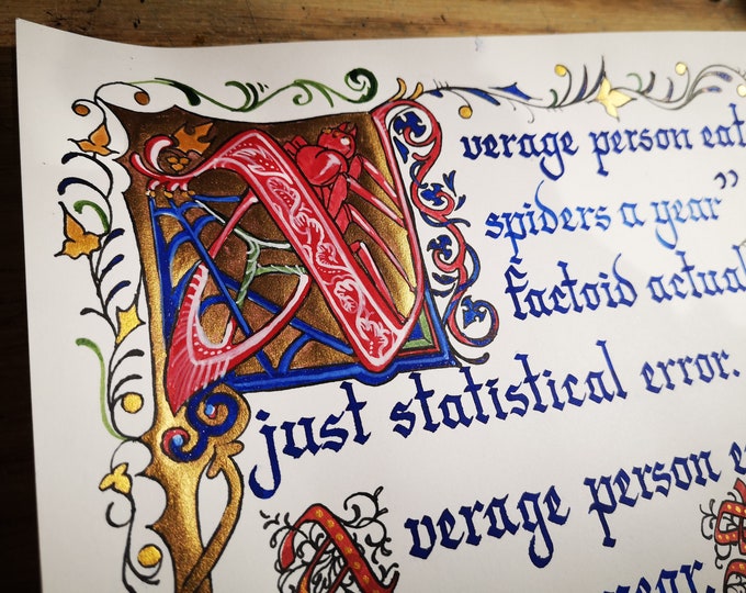 Spiders Georg Meme Illuminated Calligraphy Digital Prints - Etsy