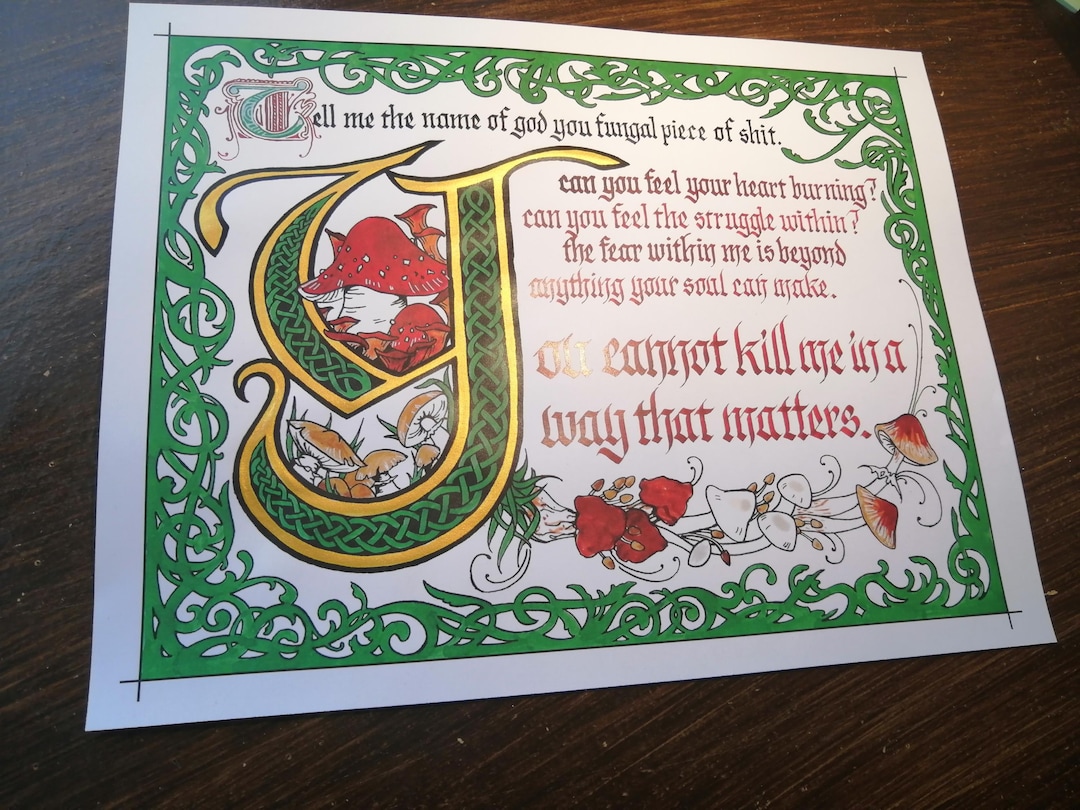 In a Way That Matters... Meme Illuminated Calligraphy Digital Print - Etsy