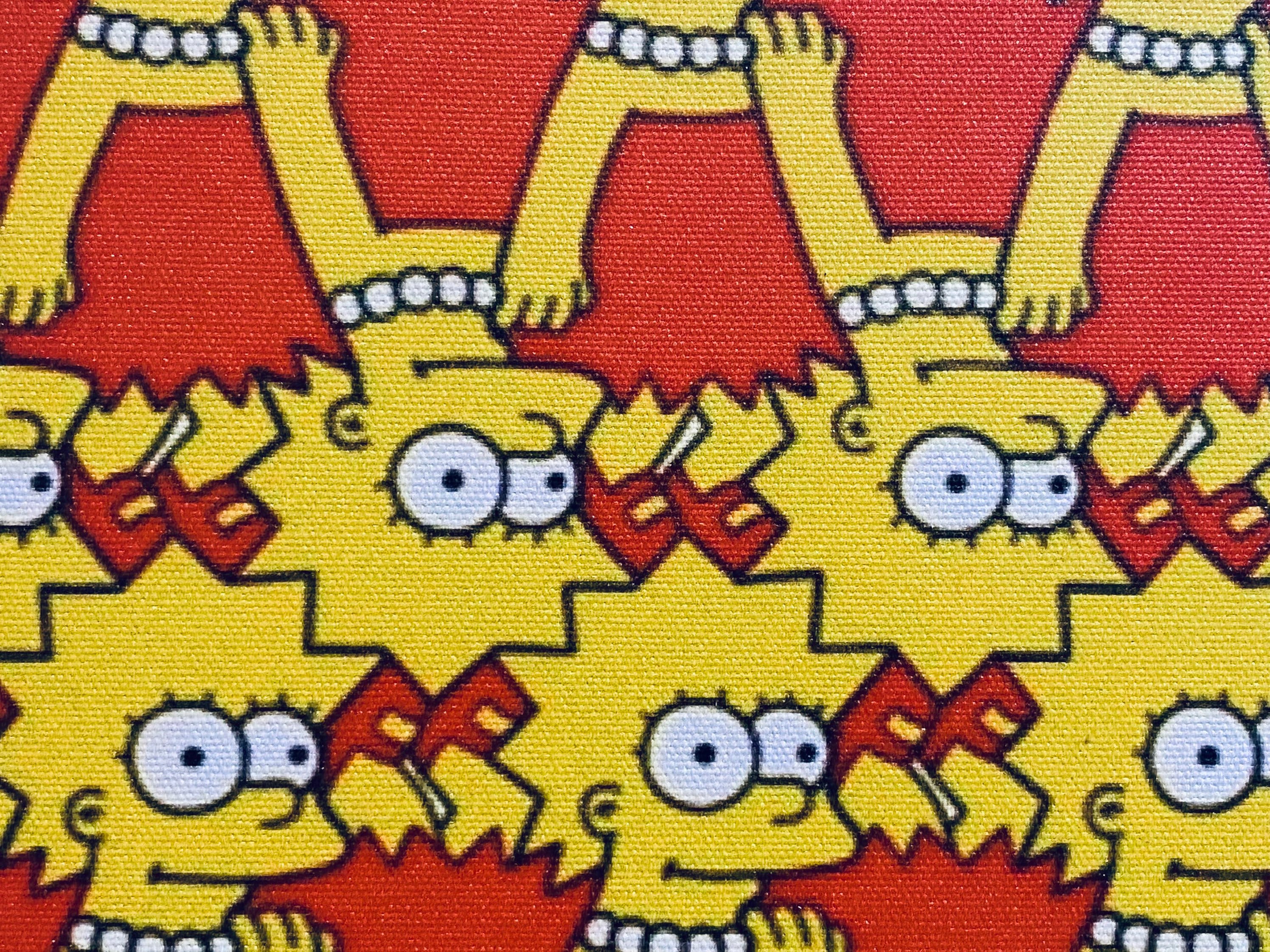 MC Escher Inspired Repeating Lisa Simpson Tessellation Print on Canvas ...