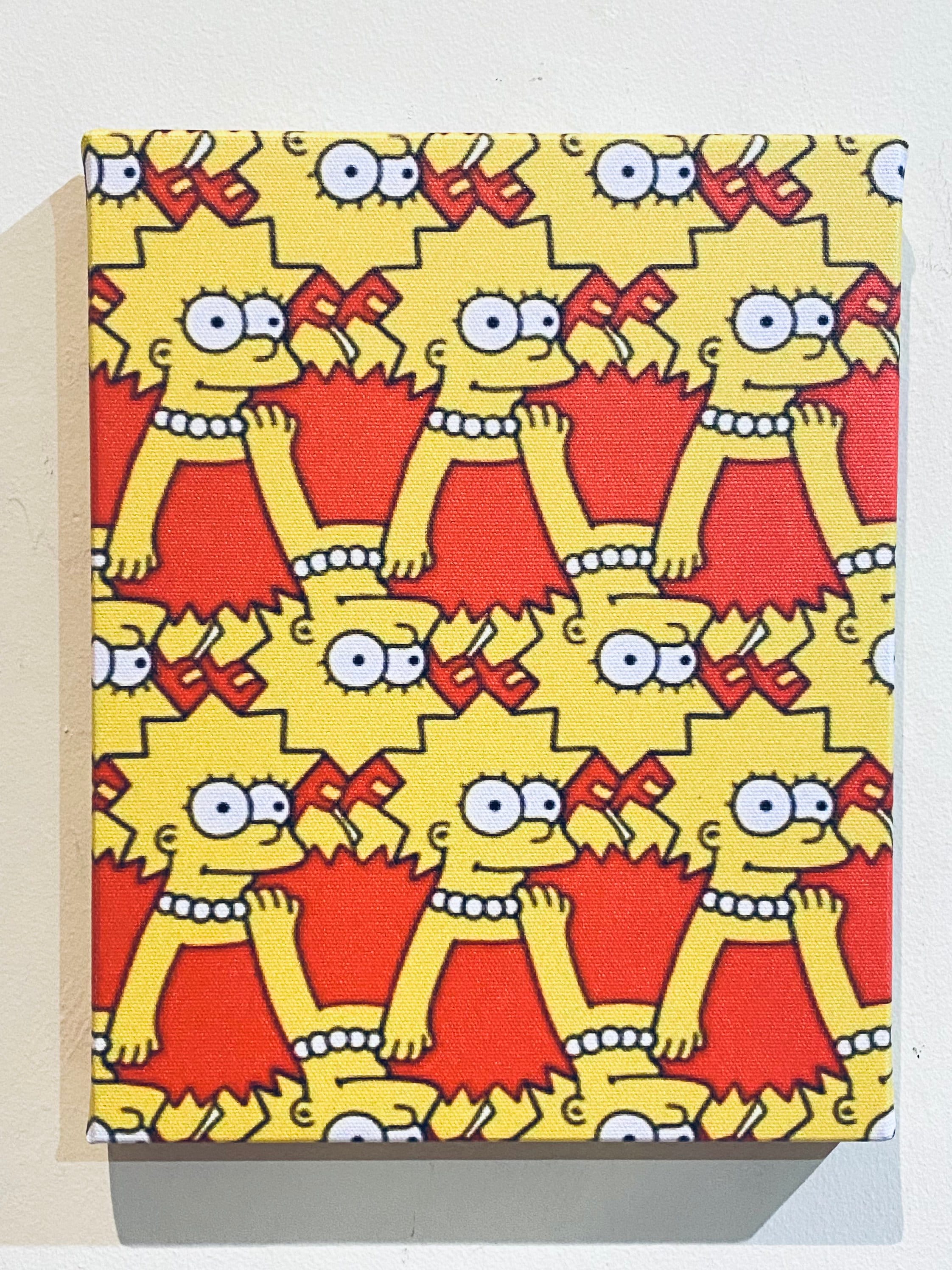 MC Escher Inspired Repeating Lisa Simpson Tessellation Print on Canvas ...