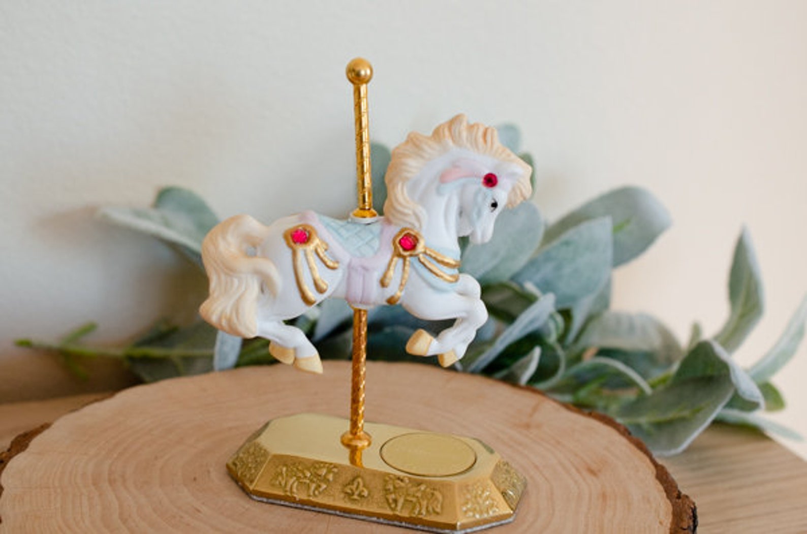 Vintage Porcelain Carousel Figurine Westminster Carousel - Etsy