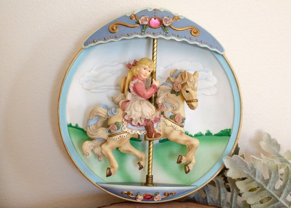 Vintage Carousel Musical Plate Bradford Exchange 1994 - Etsy