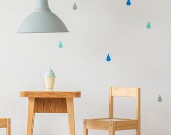 Rain Drop Stickers | Etsy