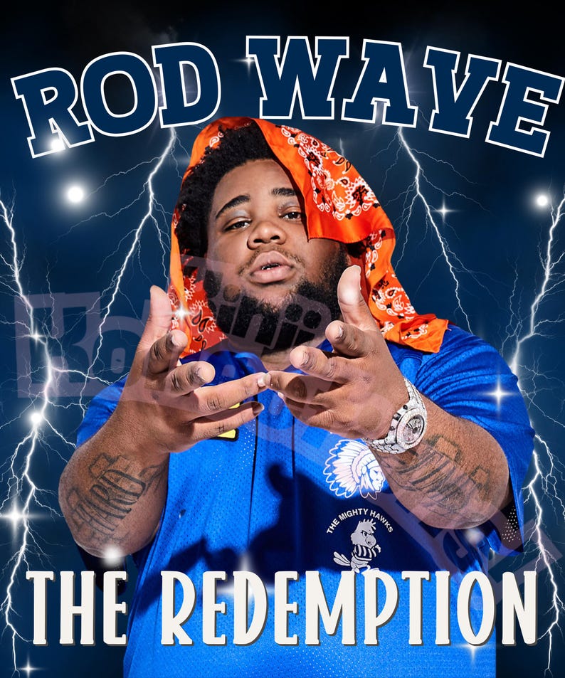 Rod Wave “redemption Tour” Digital Download | Blue Lightning T-shirt ...
