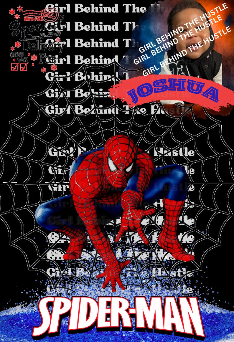SPIDER MAN Editable Sublimation/dtf PNG Design for Christmas/santa ...