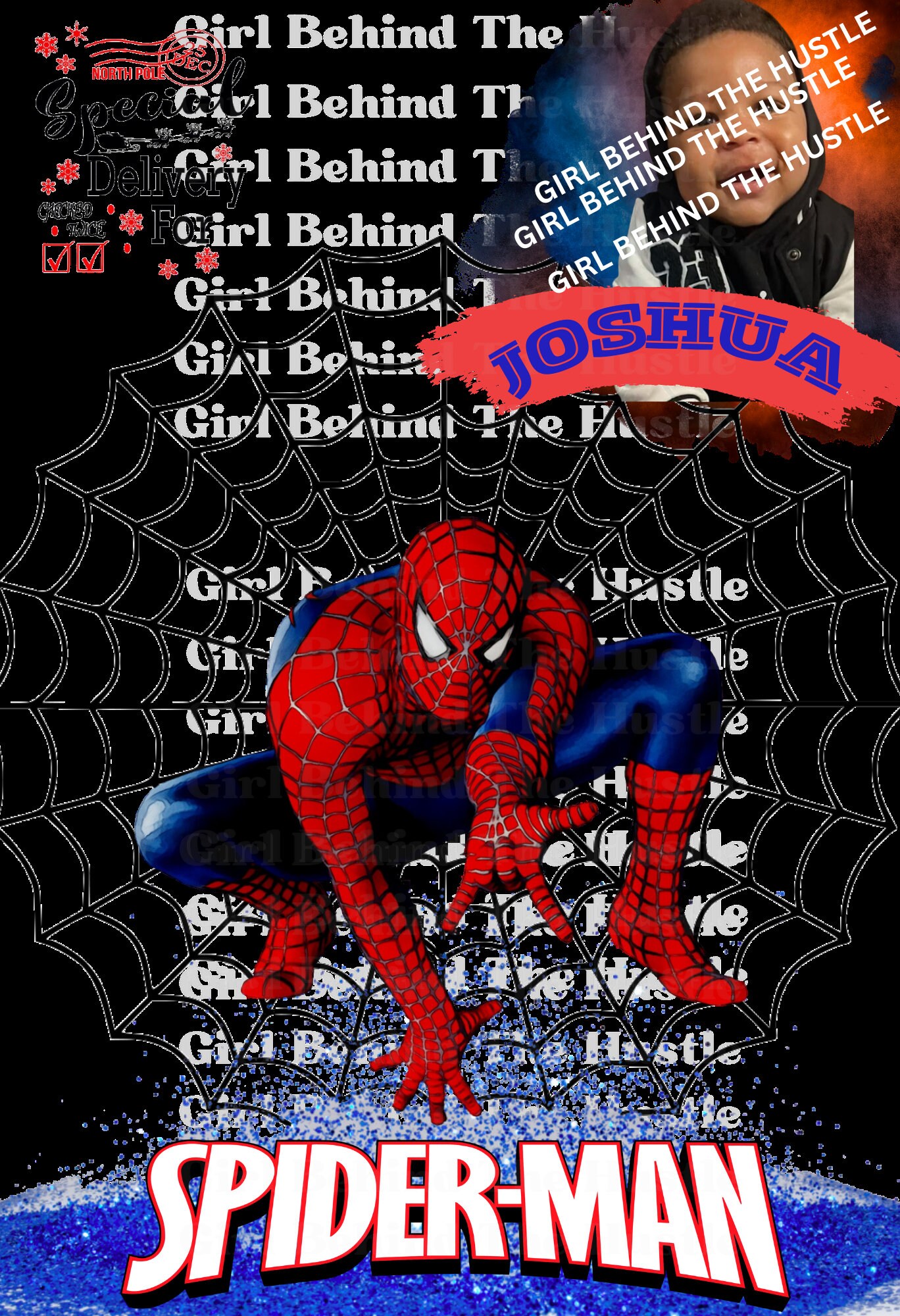 SPIDER MAN Editable Sublimation/dtf PNG Design for Christmas/santa ...