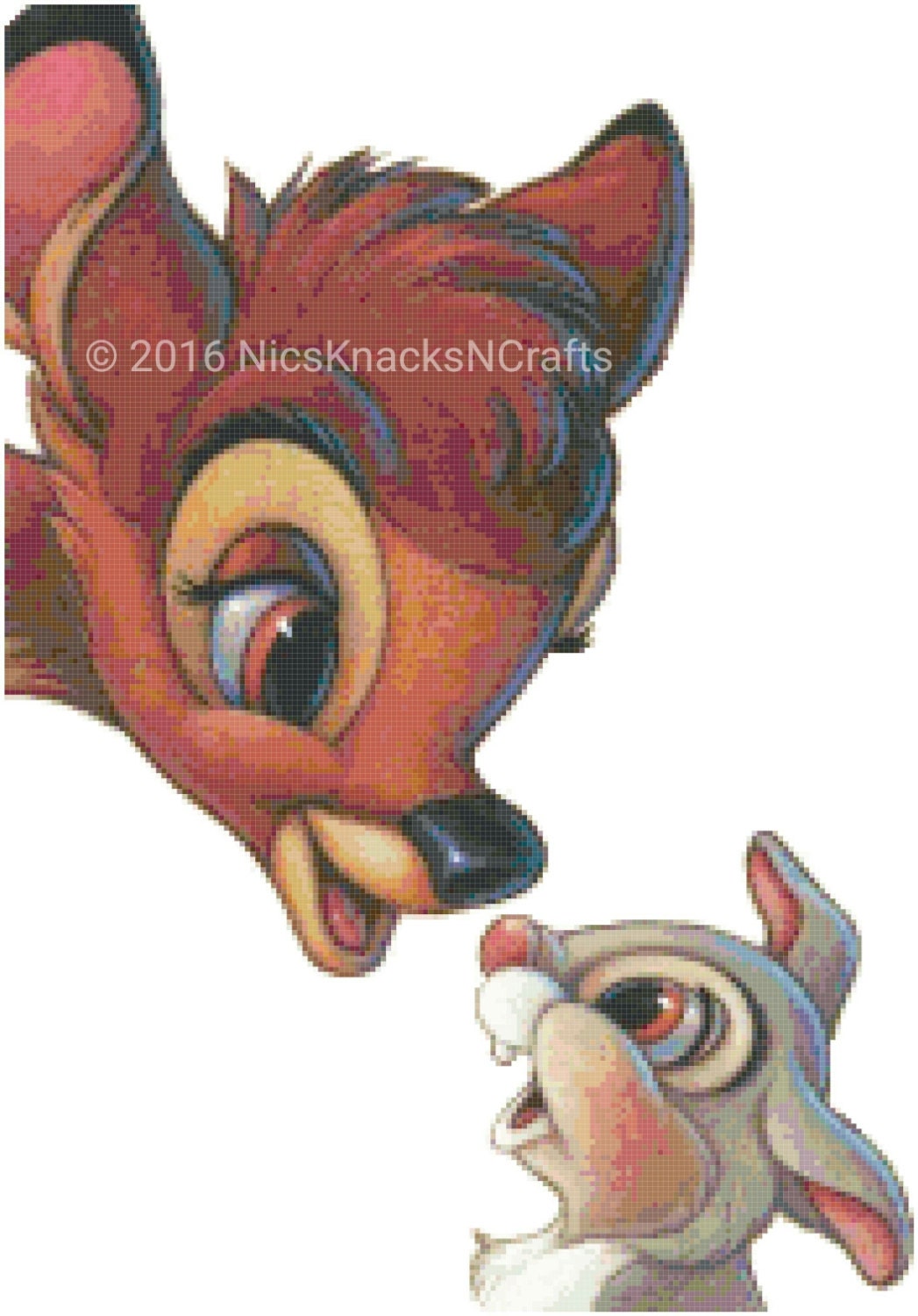 Bambi and Thumper Cross Stitch Pattern - Etsy