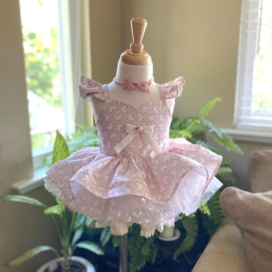 Pink Floral Princess Dress: Handmade Tutu, Bow Headband & Bloomers - Etsy