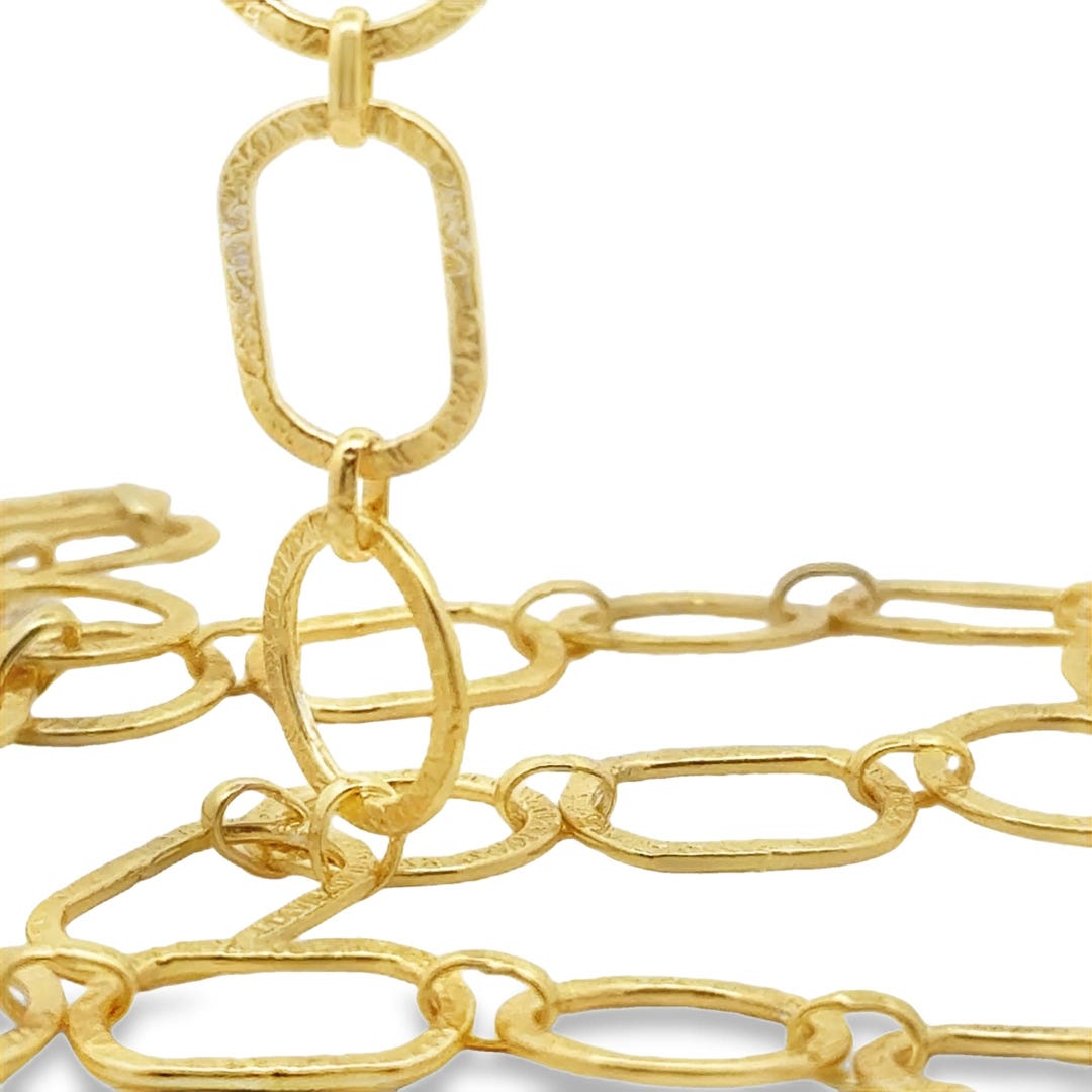 Gold Finish & Silver Plated Circle and Capsule Pattern Chains, Chain ...