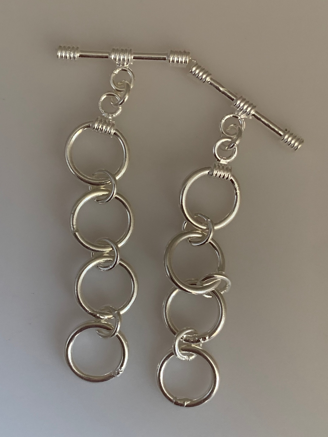 2 Pcs OF Sterling Silver Toggle /claps /925 Sterling Silver Toggles | Rings Size: 10mm |about ...