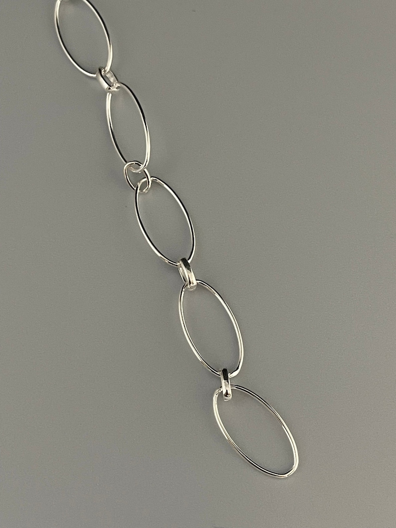 Sterling Silver Oval Link Chain - 1 Foot - Etsy