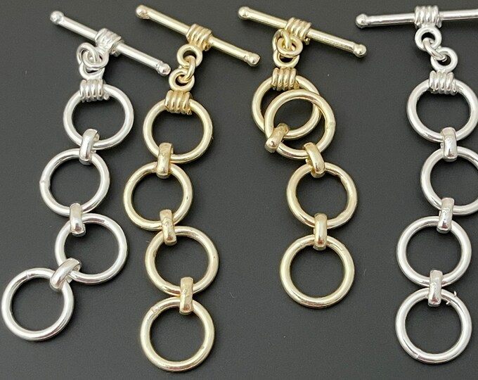 A Pack of 5 Pieces of Adjustable Toggles Gold Finish and Silver Plated ...