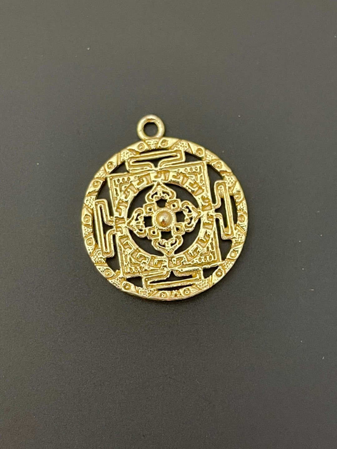 A Pack of 6pcs. Gold Finish Charm/pendent E-coated Brushed - Etsy