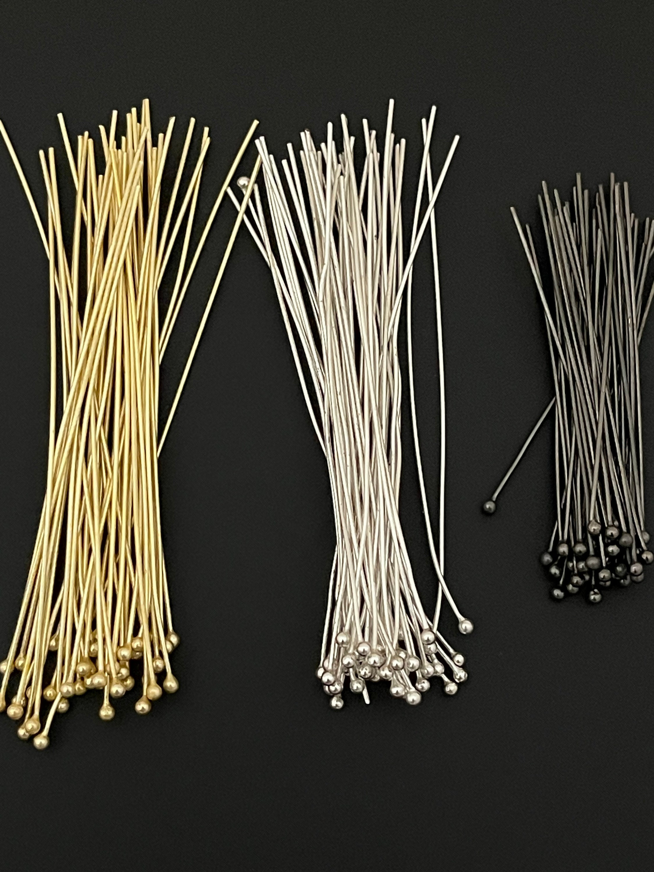 100 Ball Head Pins 22gauge Available 3 Colors: gold Finish | Etsy