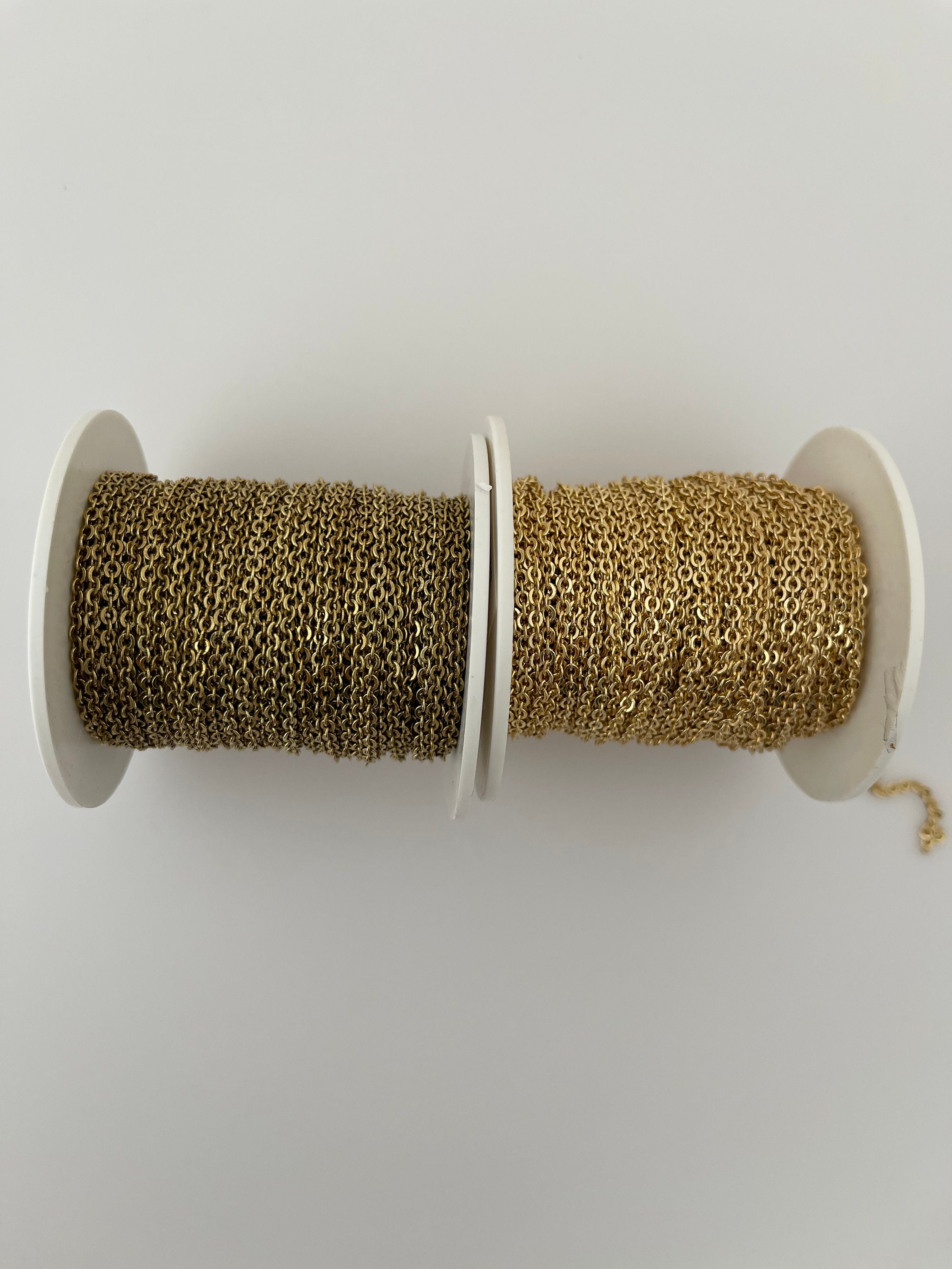 3 Feet of Flat Cable Real Gold Plated And Natural Brass. | Etsy