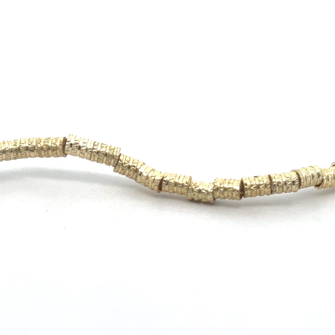 Gold Finish Fancy Tube Beads: E-coated Jewelry Supplies (4mmx3mm) - Etsy