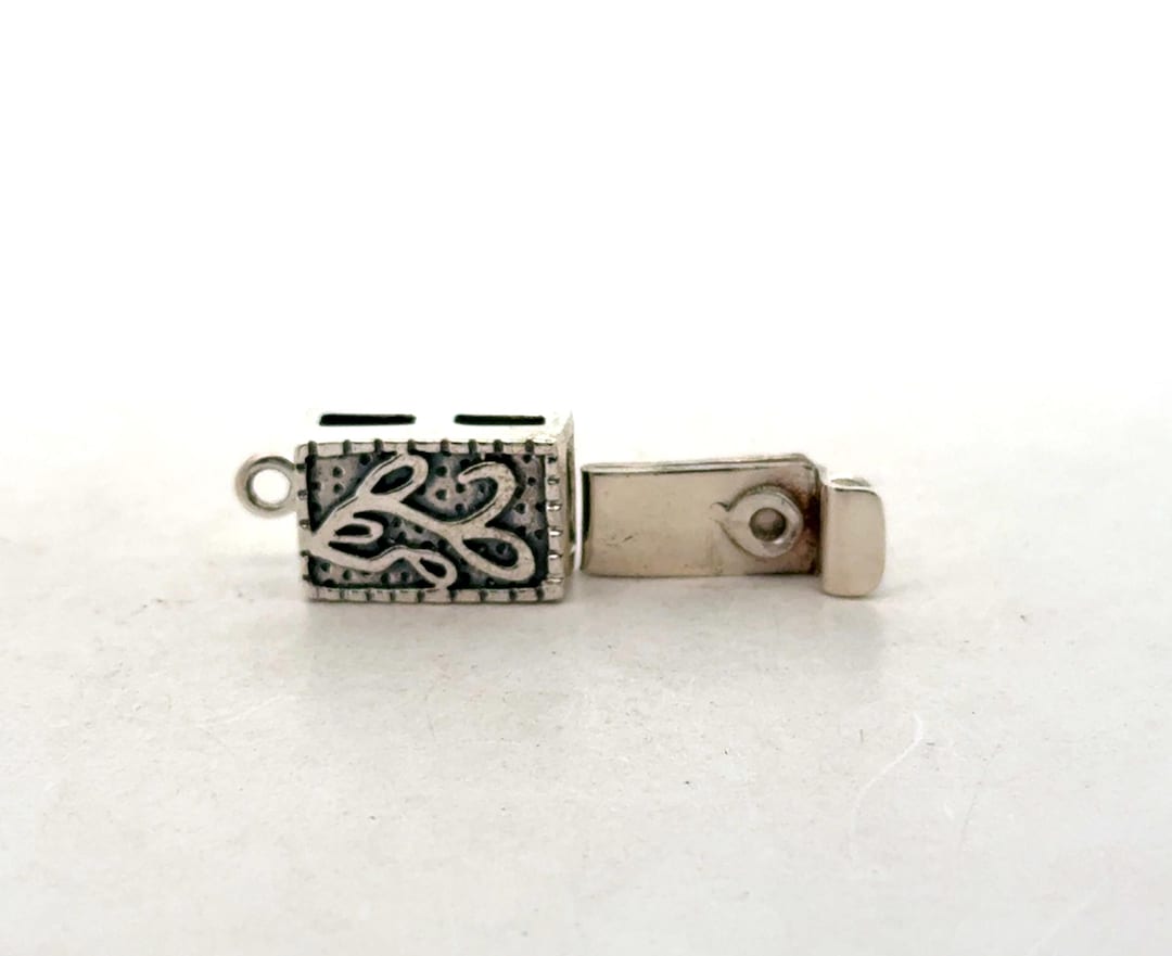 Sterling Silver Box Clasp With Floral Design (10mmx22mm) - Etsy