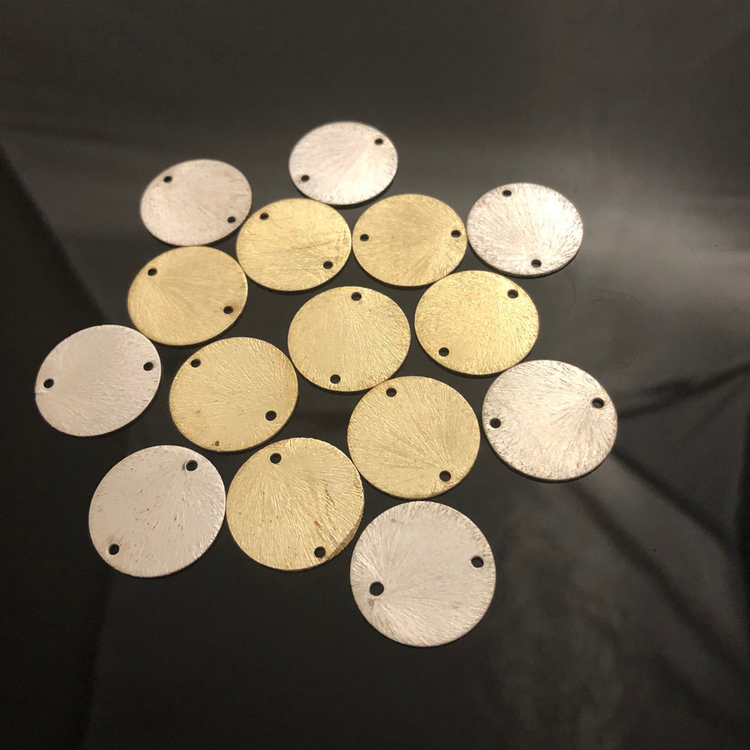 Flat Round Disc With 2 Holes Available in 7 Sizes & Two - Etsy