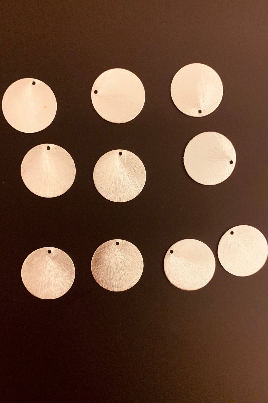 Flat Round Disc With 1 Hole Available in 7 Sizes of Gold | Etsy