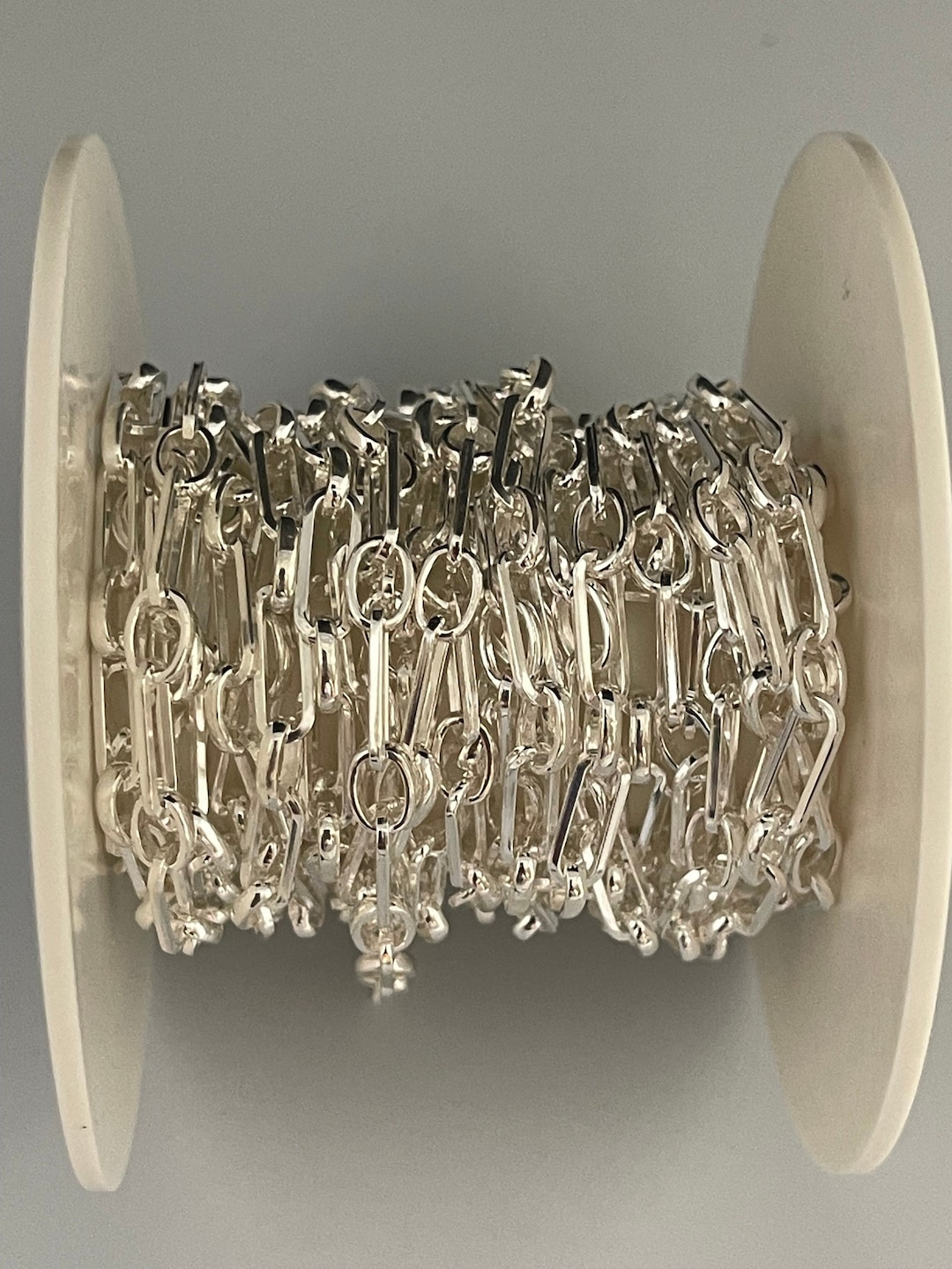 Sterling Silver Paper Clip Squared Alternated Oval Links 1mm Wire, Size ...
