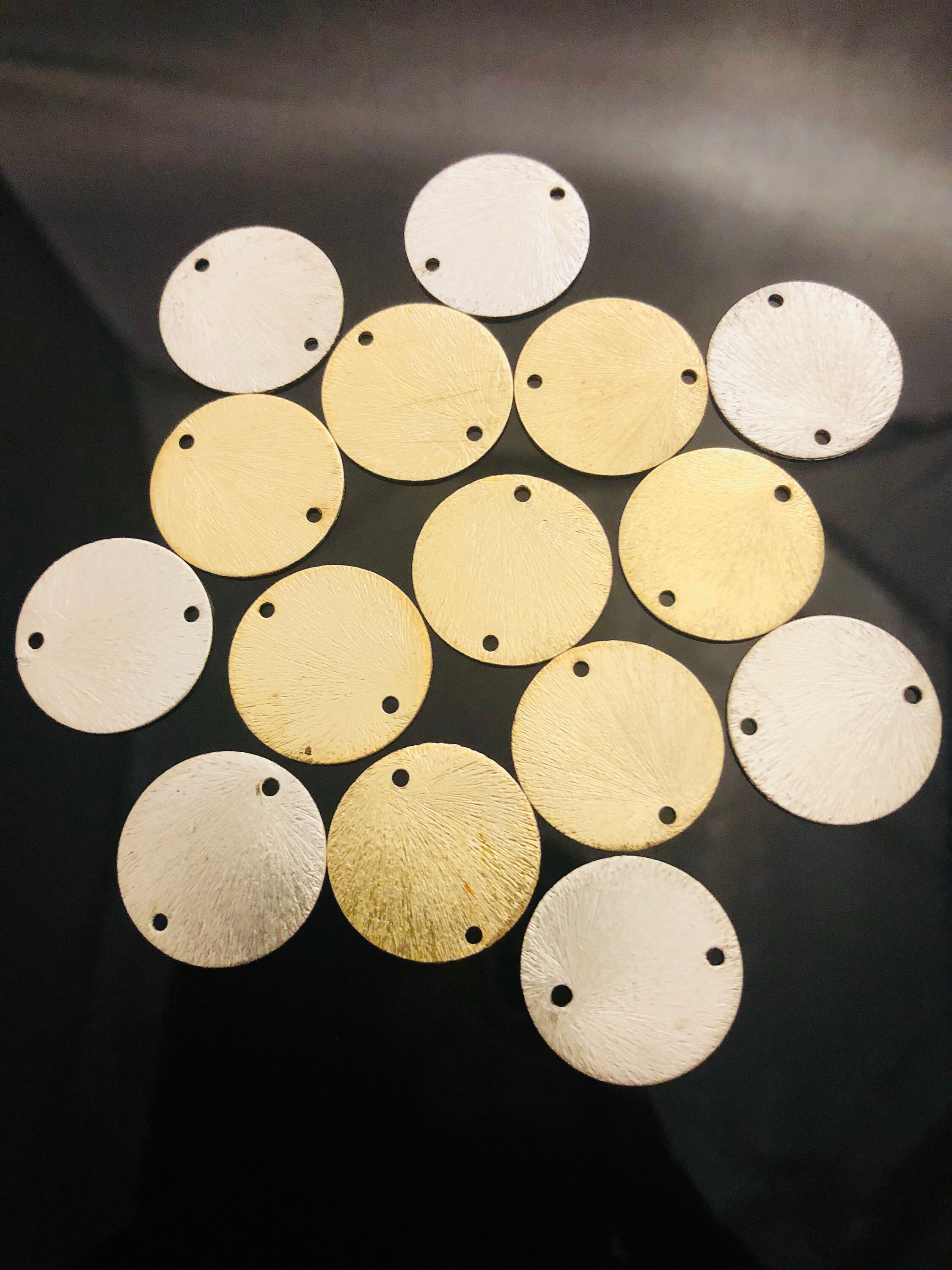 Flat Round Disc With 2 Holes Available in 7 Sizes & Two - Etsy Australia