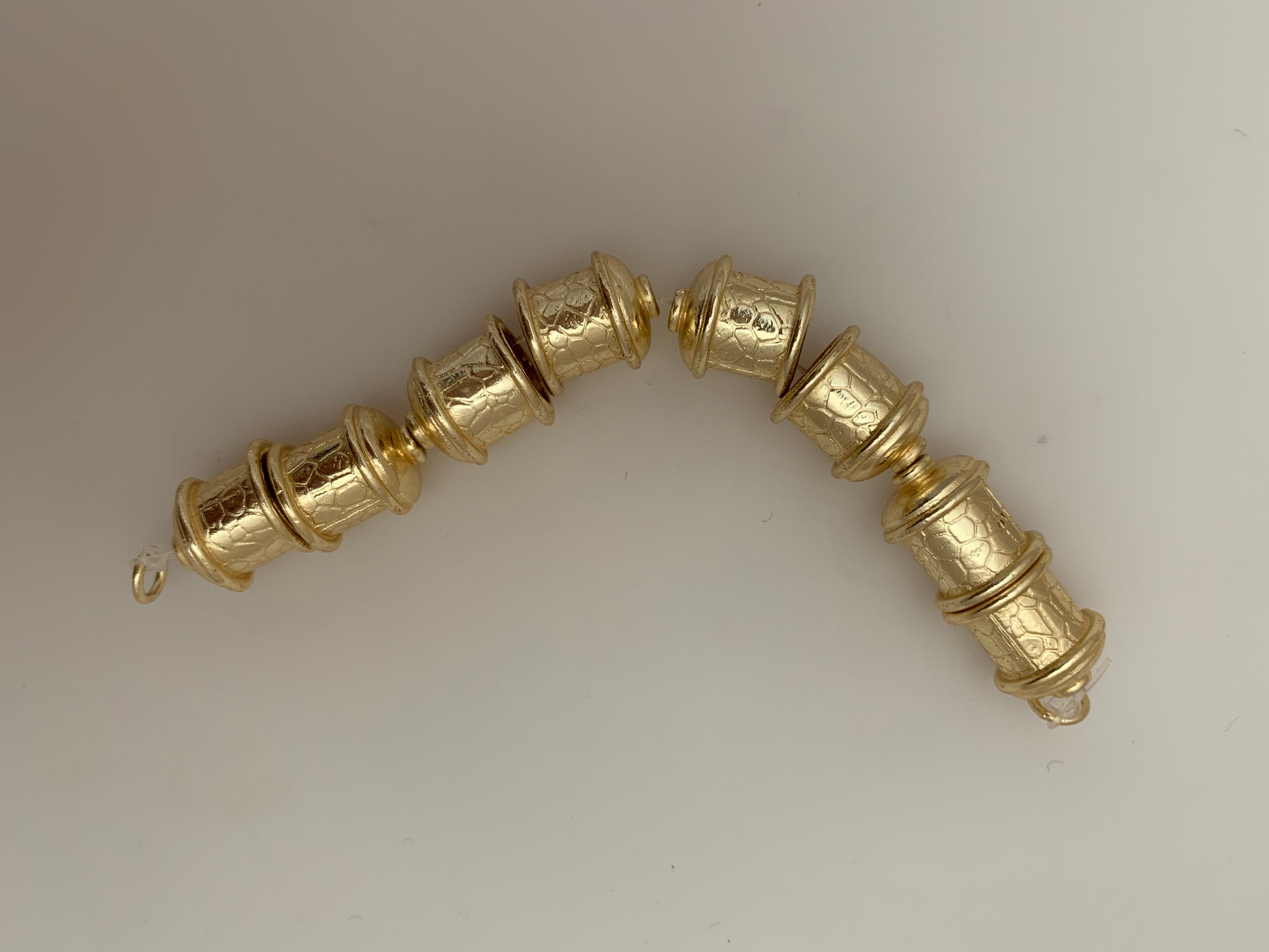 1 Strand of End Caps in Gold Finish Silver Plated Fancy End - Etsy