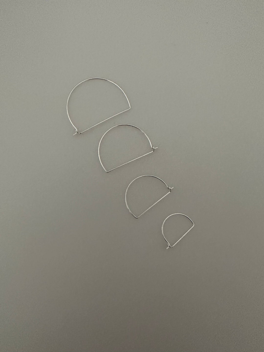 925 Sterling Silver Wire Arch Beading Hoops | Silver Beading Hoops ...