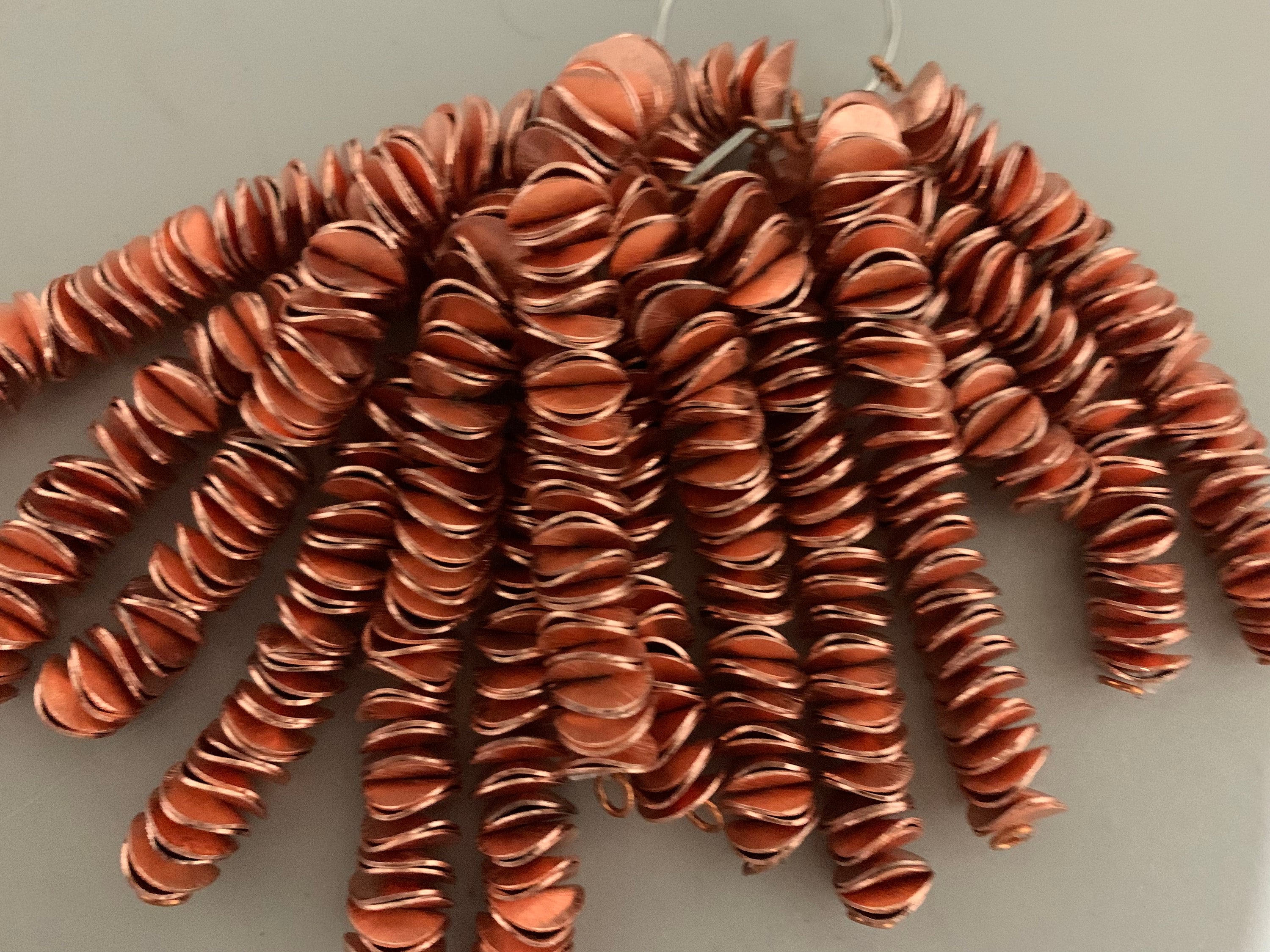 A Strand of Curved Disc Potato Chips Gold Finish Silver - Etsy UK