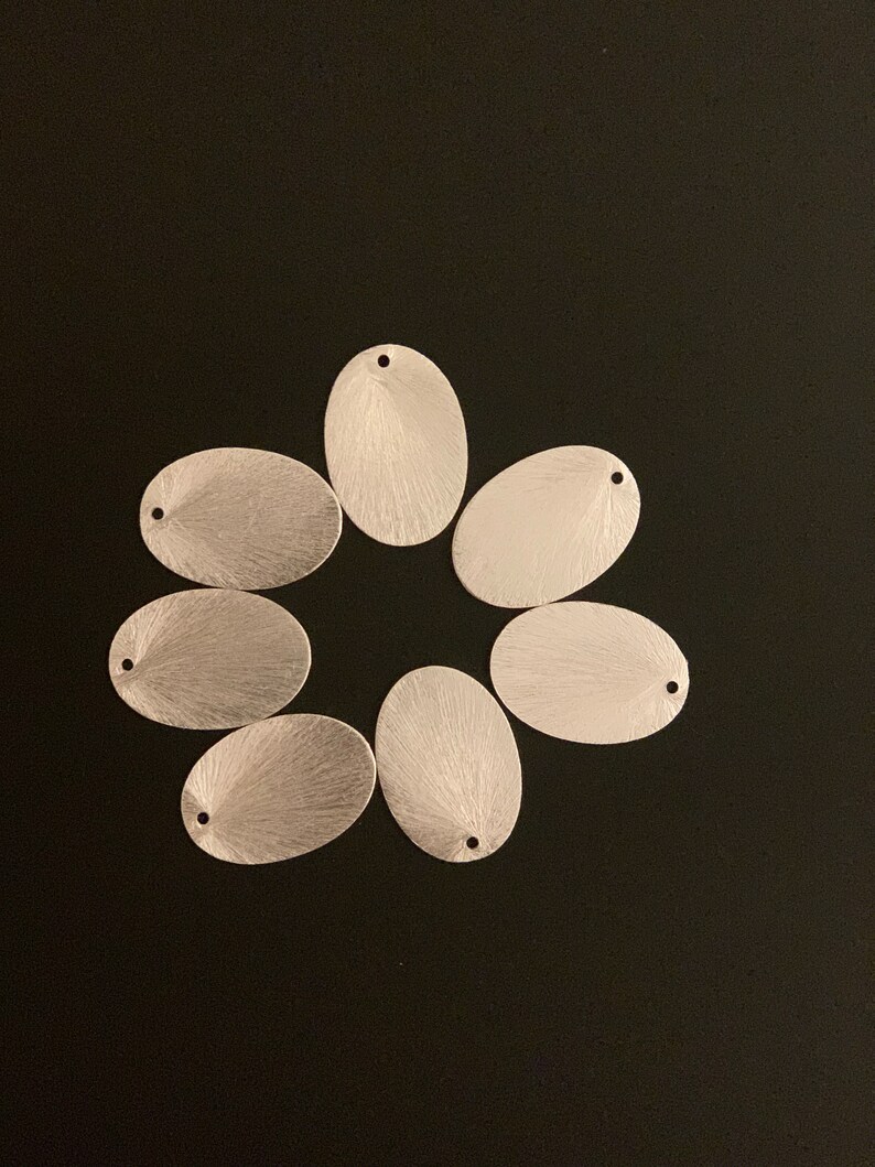 Oval Disc 12-30 Pcs. Single Hole Oval Disc Gold/silver - Etsy